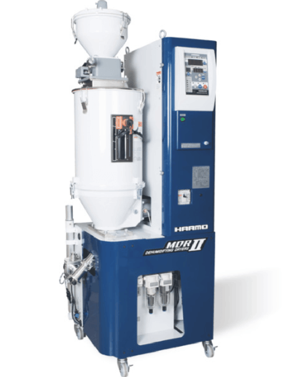 To reduce the pre-drying time by 50% with dehumidifying dryer